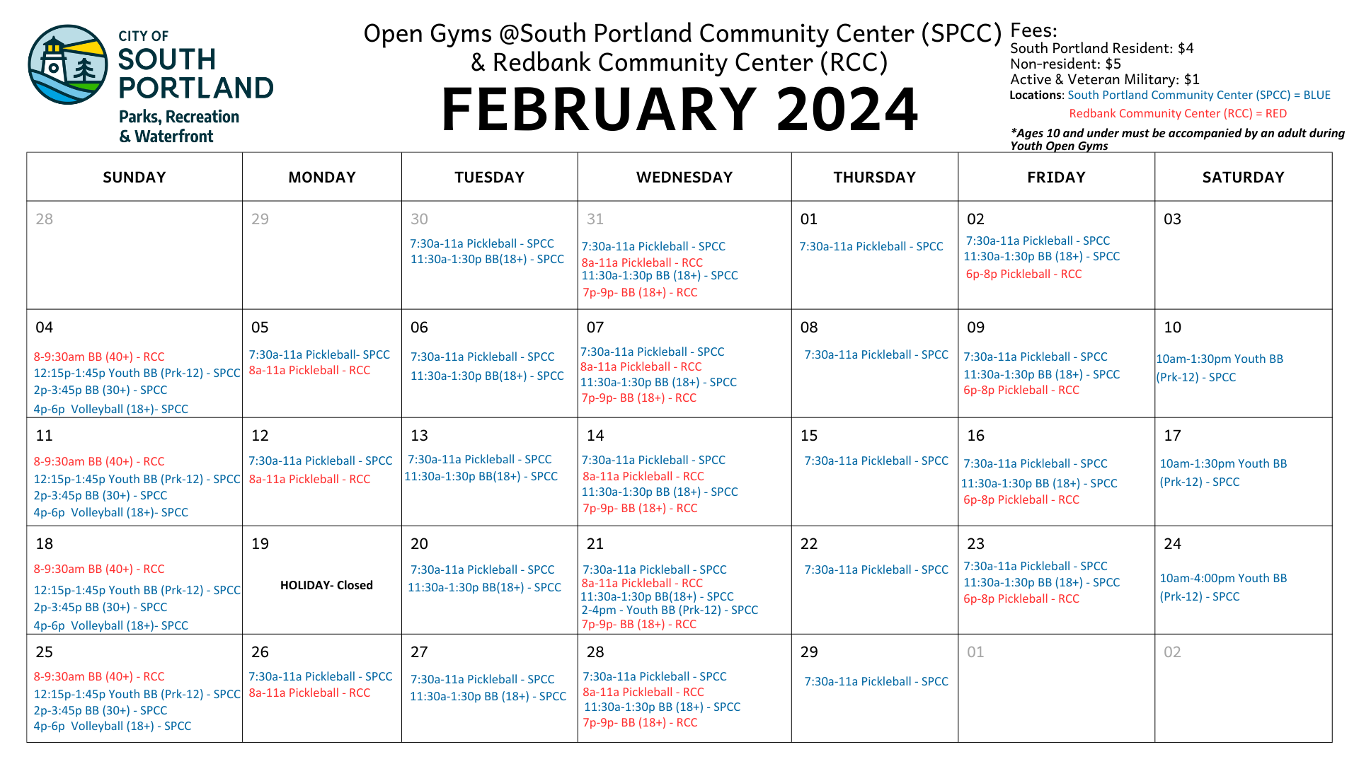 South Portland Parks, Recreation & Waterfront: Department Information